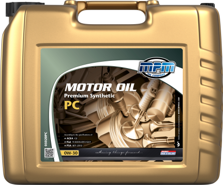 05000PC • Motor Oil 0W-30 Premium Synthetic PC | Producten | MPM Oil